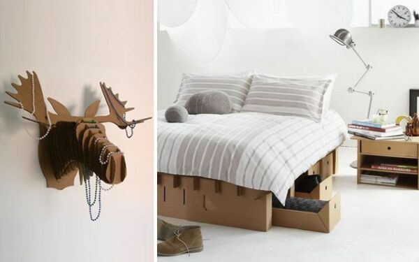 Ideas para decorar con cartón