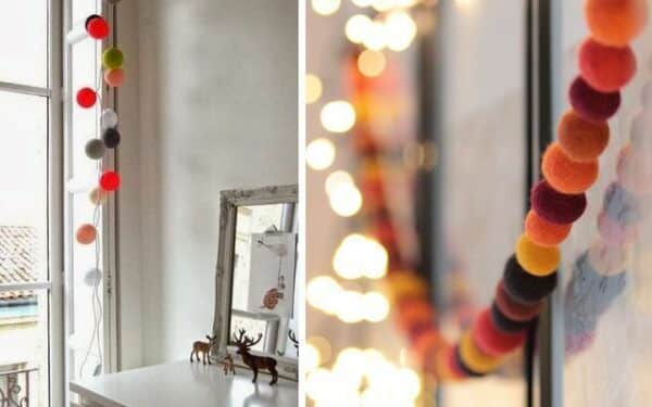 Decorar con guirnaldas de bolas - Decofilia