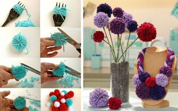 Decoración con pompones - Decofilia
