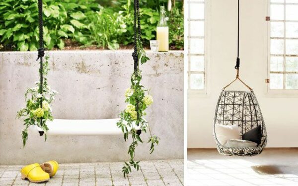 40 ejemplos para decorar con columpios