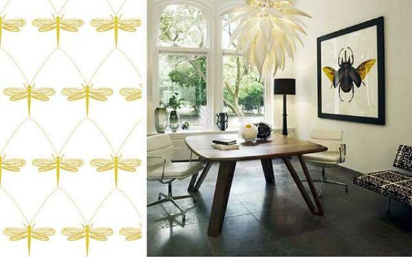 Los insectos en la decoración de interiores