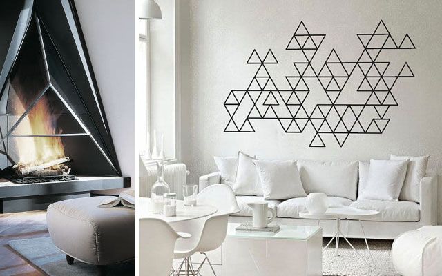 El triángulo en la decoración de interiores