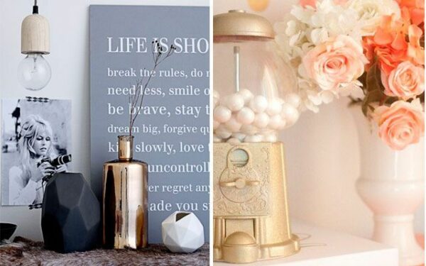 El color metalizado en la decoración de interiores