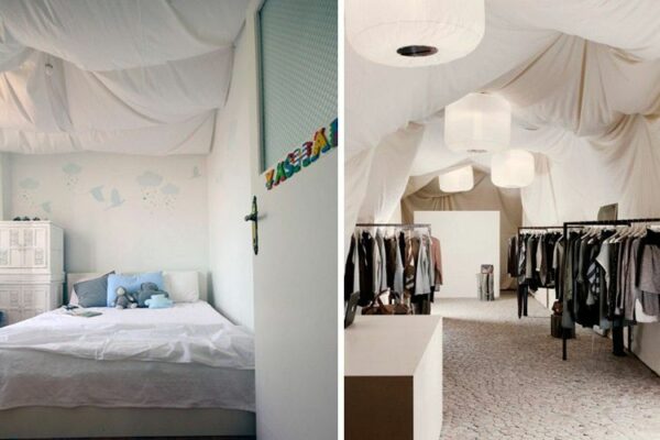 Techos decorados con telas