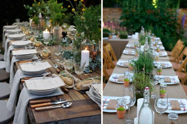 El diseño del menú de boda en la decoración nupcial