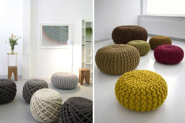 Tipos de pufs para decorar tu hogar