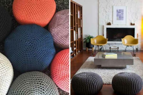 Tipos de pufs para decorar tu hogar