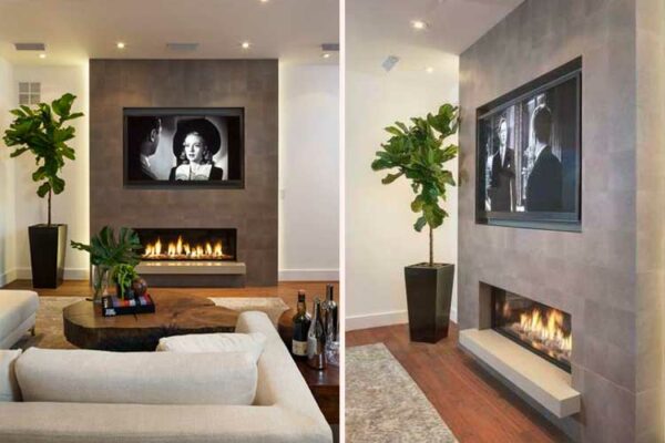 10 formas de colgar la TV en el salón - Decofilia.com