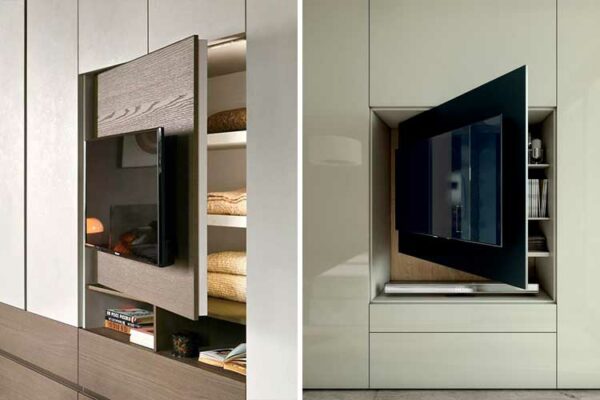 10 formas de colgar la TV en el salón - Decofilia.com