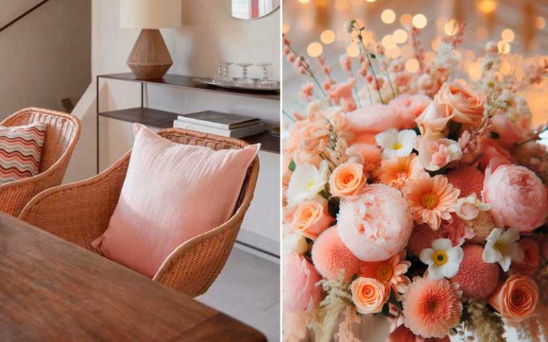 Las posibilidades decorativas del Peach Fuzz, color Pantone 2024